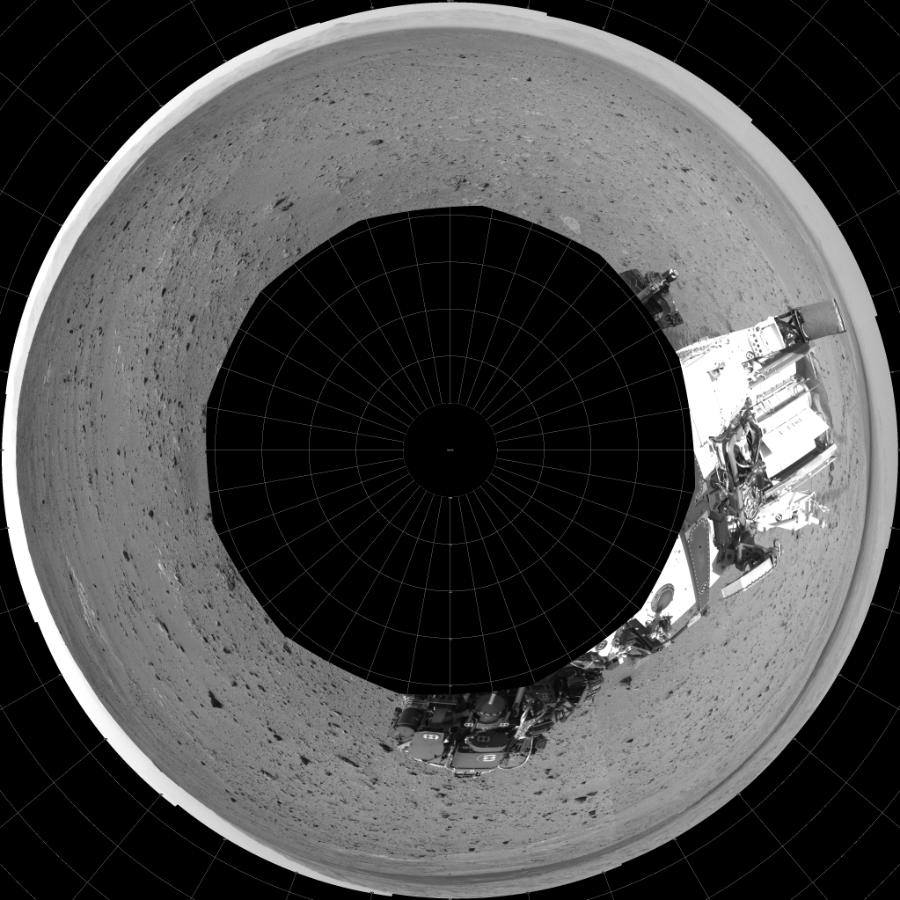Sol 0340: Left Navigation Camera, Polar Projection - NASA Science