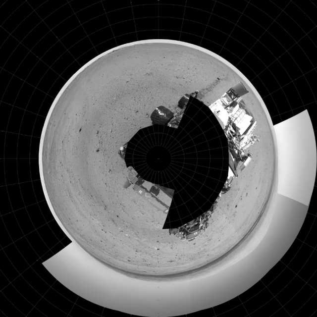 Sol 0378: Left Navigation Camera, Polar Projection - NASA Science