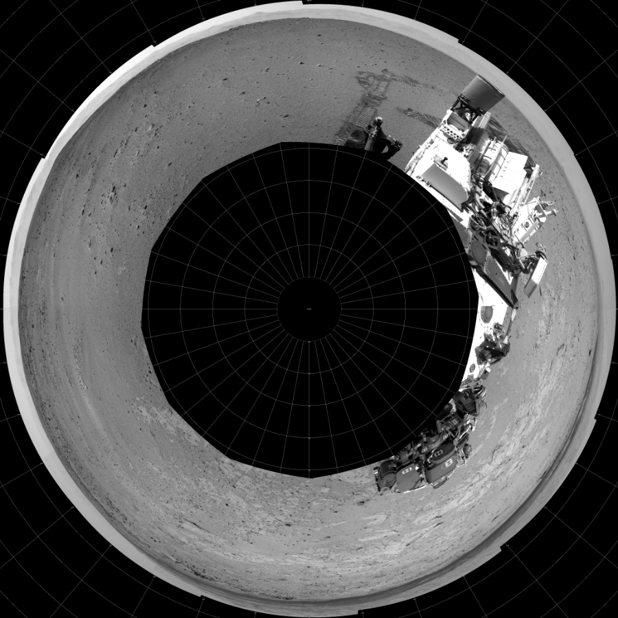 Sol 0408: Left Navigation Camera, Polar Projection - NASA Science