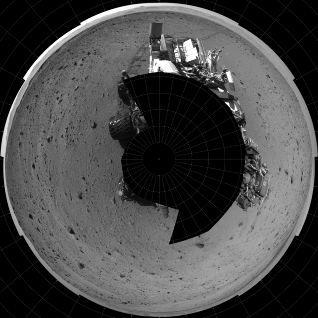 Sol 0521: Left Navigation Camera, Polar Projection - NASA Science