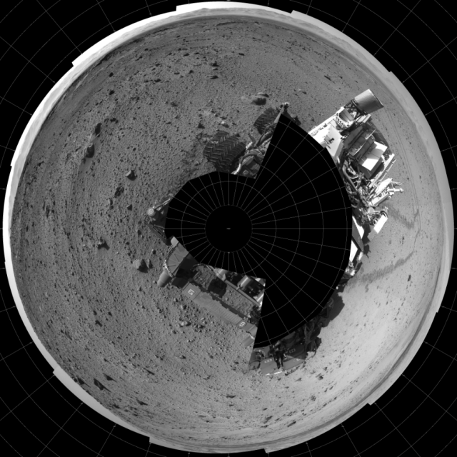 Sol 0524: Left Navigation Camera, Polar Projection - NASA Science