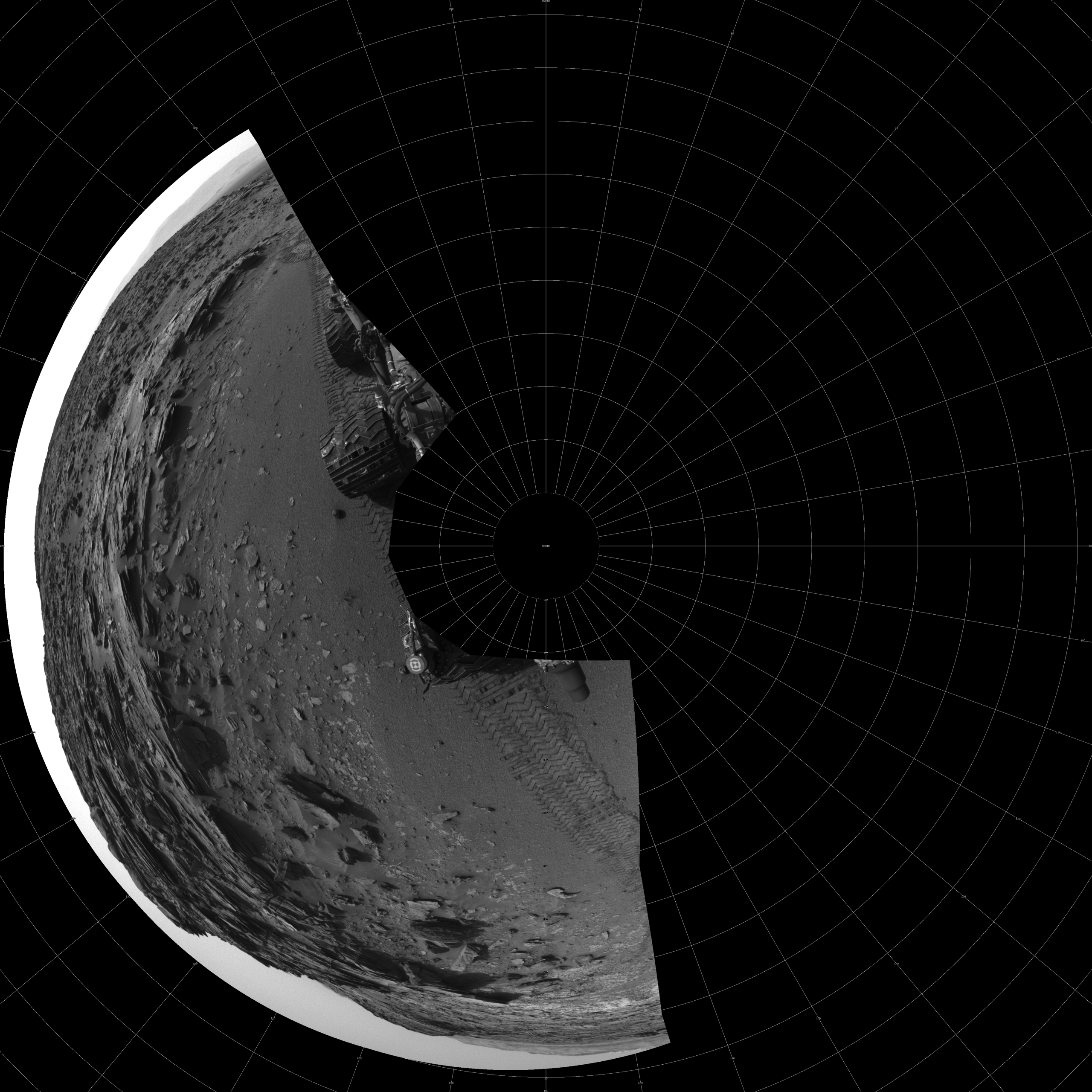 Sol 1046: Left Navigation Camera, Polar Projection - NASA Science