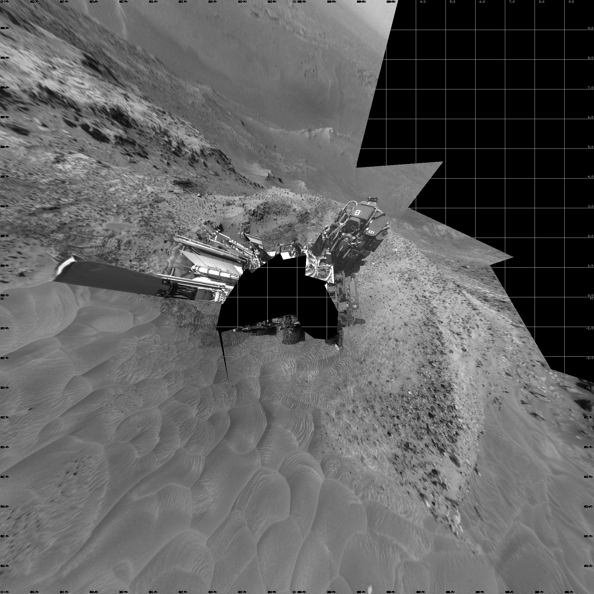 Sol 1049: Left Navigation Camera, Vertical Projection - NASA Science
