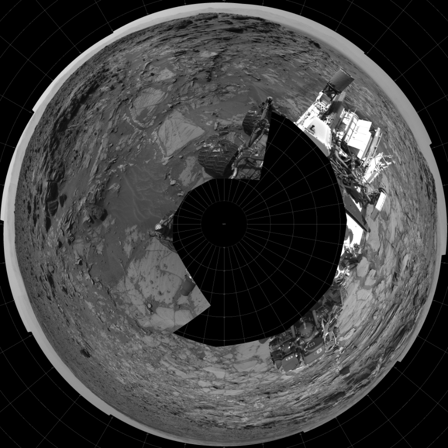 Sol 1072: Left Navigation Camera, Polar Projection - NASA Science
