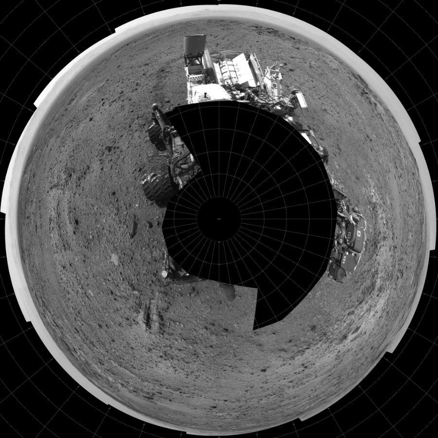 Sol 1073: Left Navigation Camera, Polar Projection - NASA Science