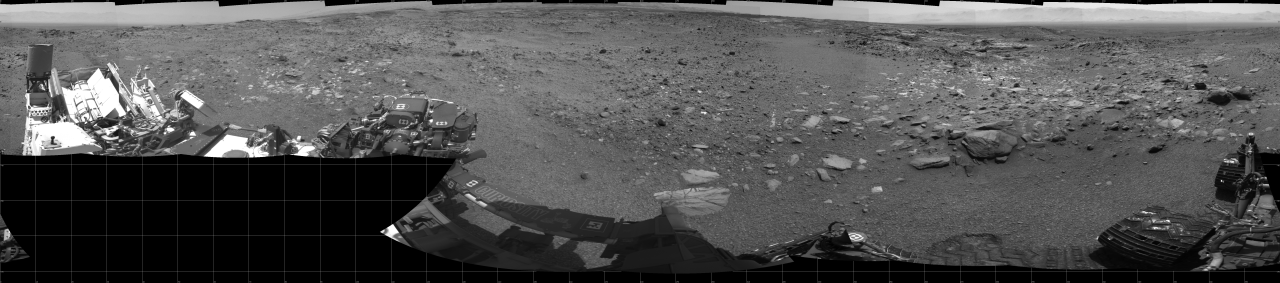 Sol 1074: Left Navigation Camera, Cylindrical Projection - NASA Science