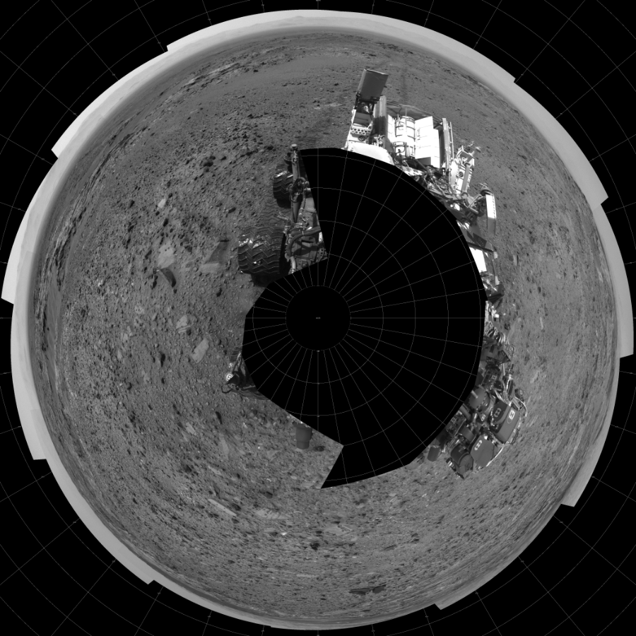 Sol 1078: Left Navigation Camera, Polar Projection - NASA Science