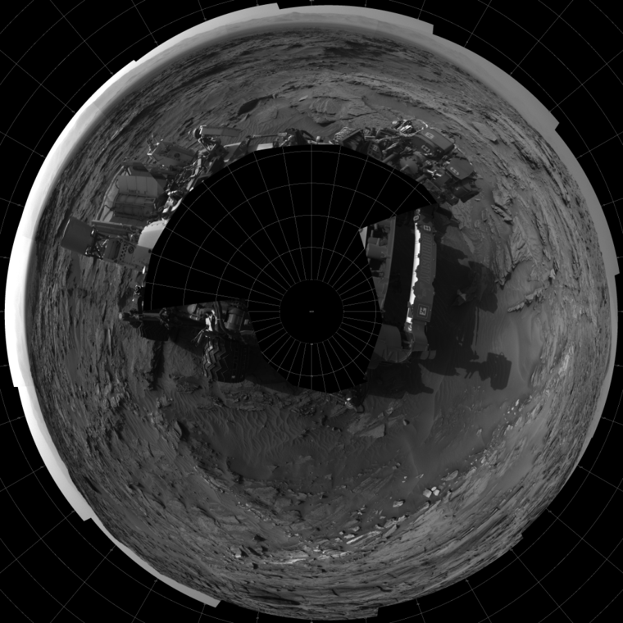 Sol 1085: Left Navigation Camera, Polar Projection - NASA Science