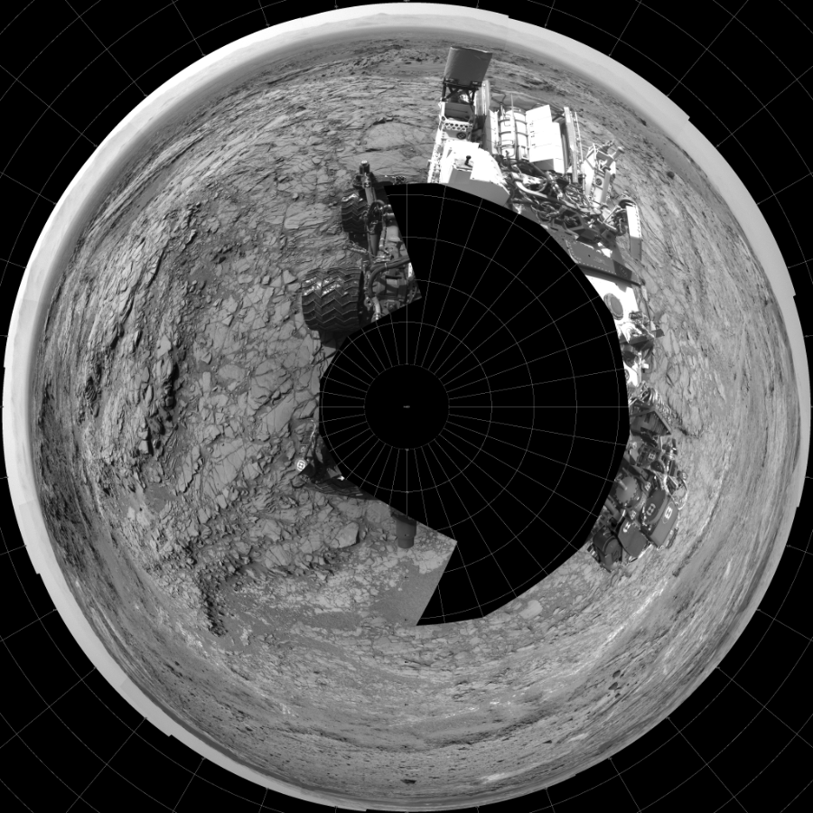 Sol 1098: Left Navigation Camera, Polar Projection - NASA Science