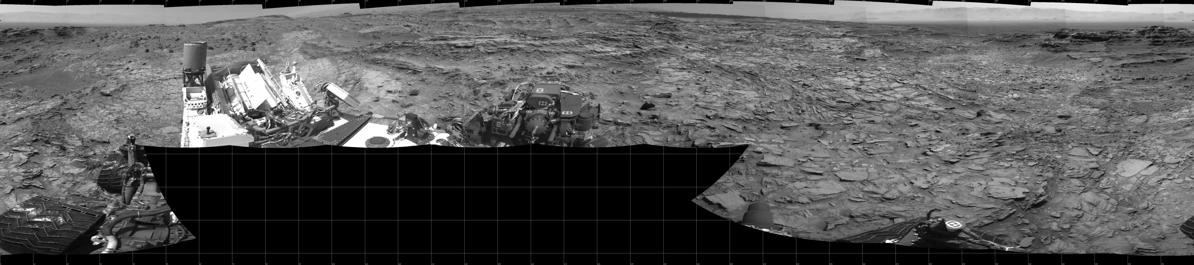 Sol 1106: Left Navigation Camera, Cylindrical Projection - NASA Science