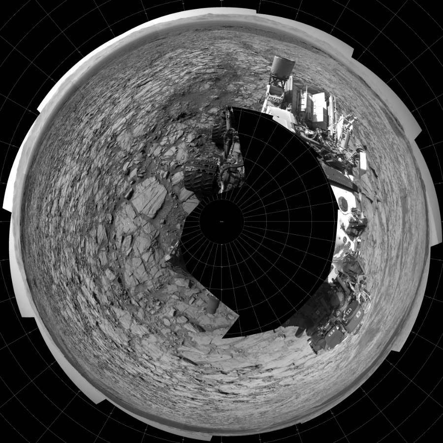 Sol 1167: Left Navigation Camera, Polar Projection - NASA Science