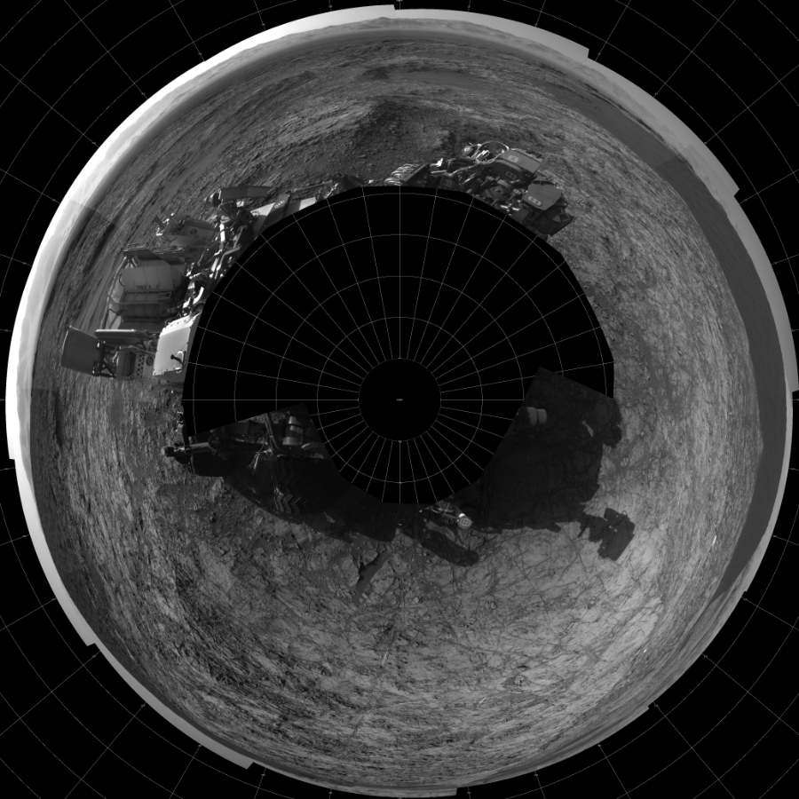 Sol 1187: Left Navigation Camera, Polar Projection - NASA Science