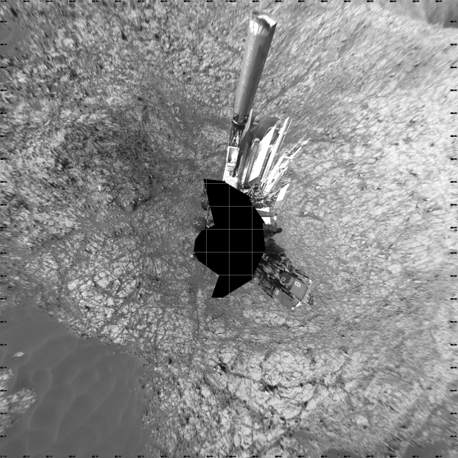 Sol 1427: Left Navigation Camera, Vertical Projection - NASA Science