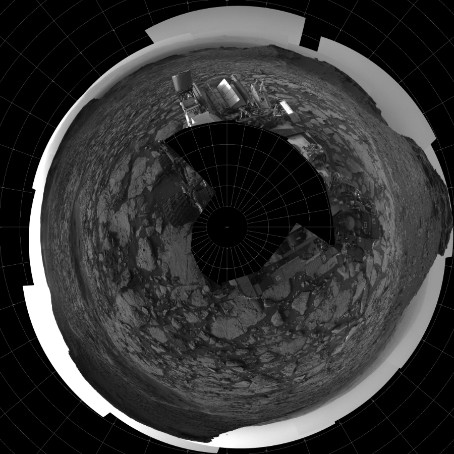 Sol 1448: Left Navigation Camera, Polar Projection - NASA Science
