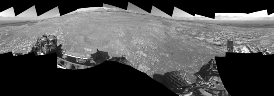 Sol 1871: Left Navigation Camera, Cylindrical Perspective - NASA Science