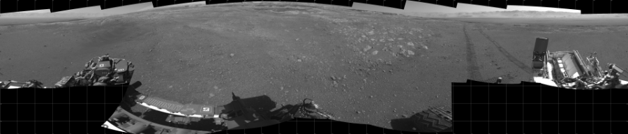 Sol 1896: Left Navigation Camera, Cylindrical Projection - NASA Science