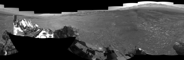 Sol 1985: Left Navigation Camera, Cylindrical Perspective - NASA Science
