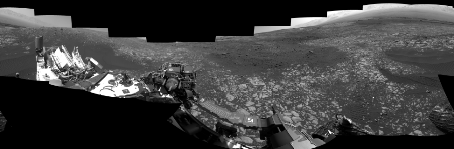 Sol 2012: Left Navigation Camera, Cylindrical Perspective - NASA Science