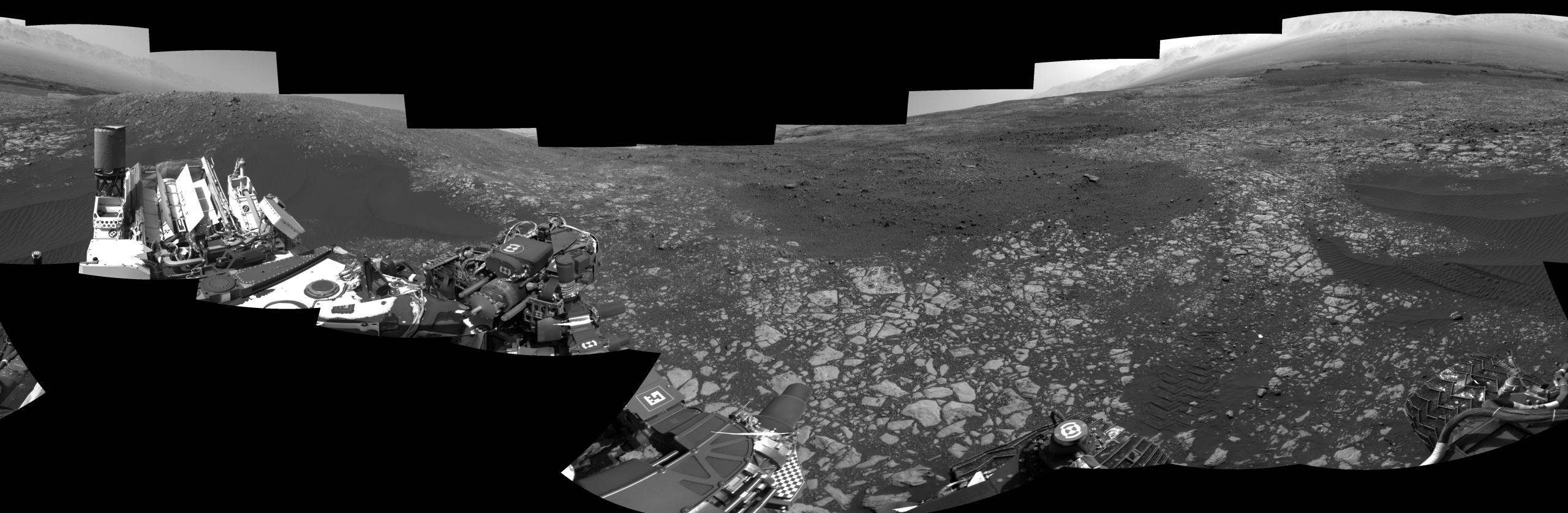 Sol 2012: Right Navigation Camera, Cylindrical Perspective - NASA Science