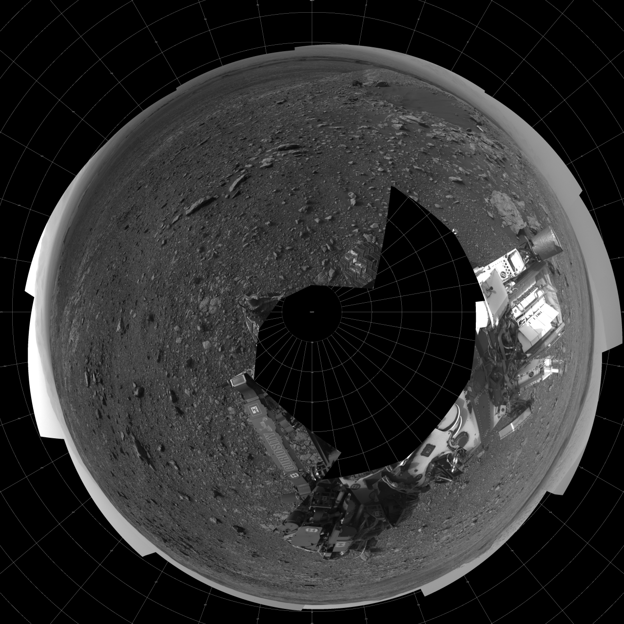 Sol 2032: Left Navigation Camera, Polar Projection - NASA Science