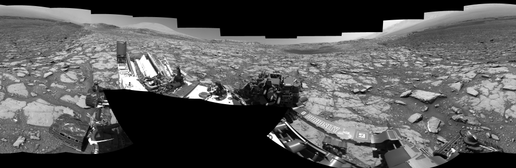 Sol 2044: Left Navigation Camera, Cylindrical Perspective - NASA Science