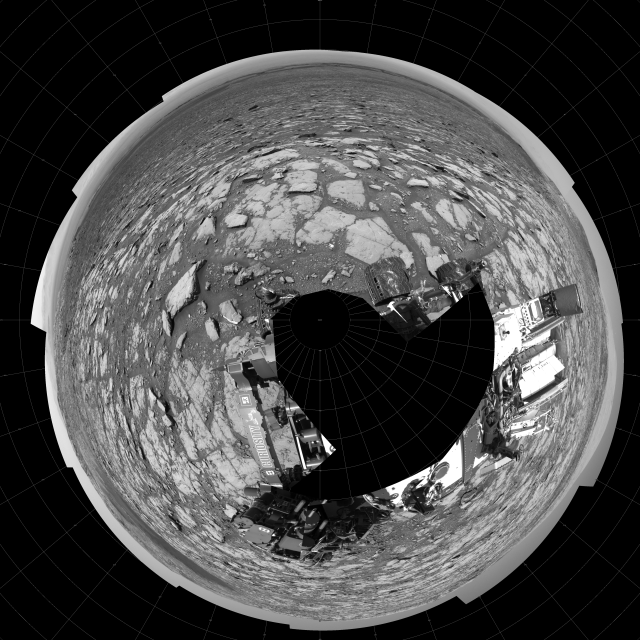 Sol 2044: Left Navigation Camera, Polar Projection - NASA Science