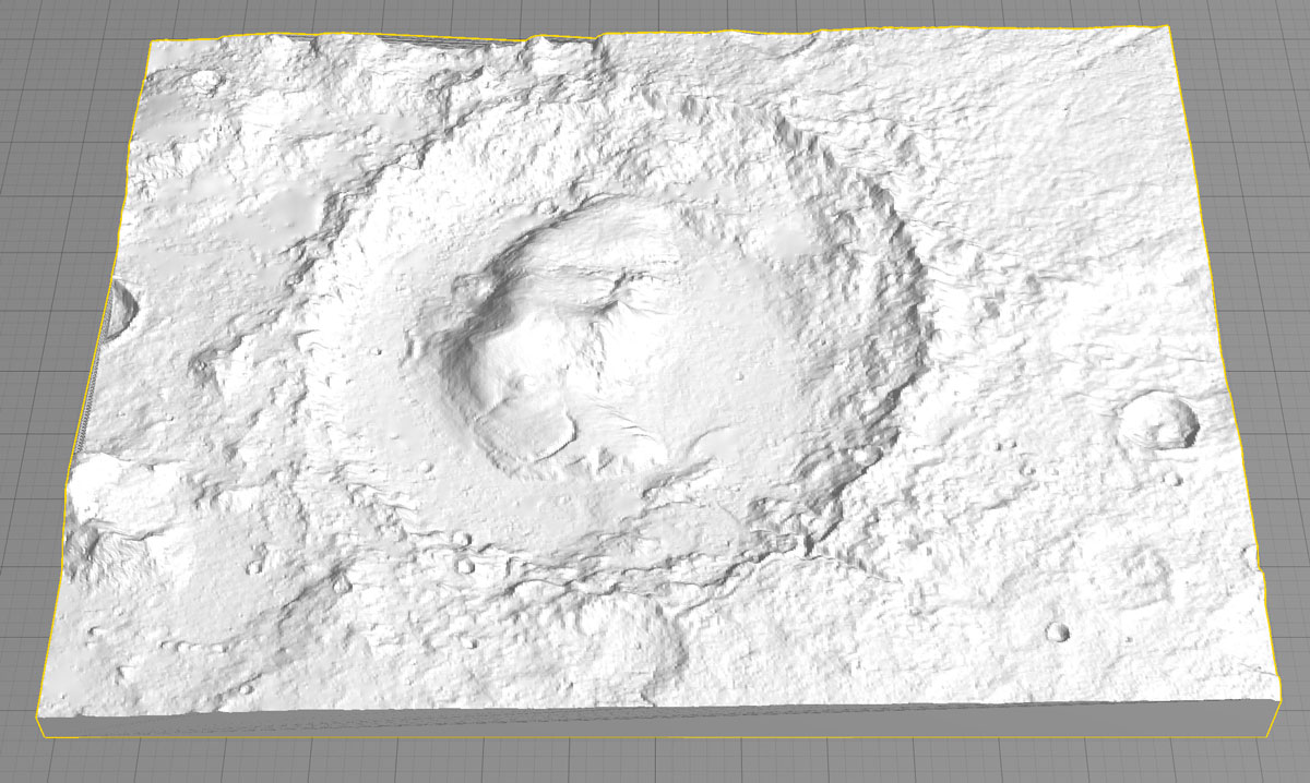 Curiositys Landing Site Topographic Model Of Gale Crater Nasa Science