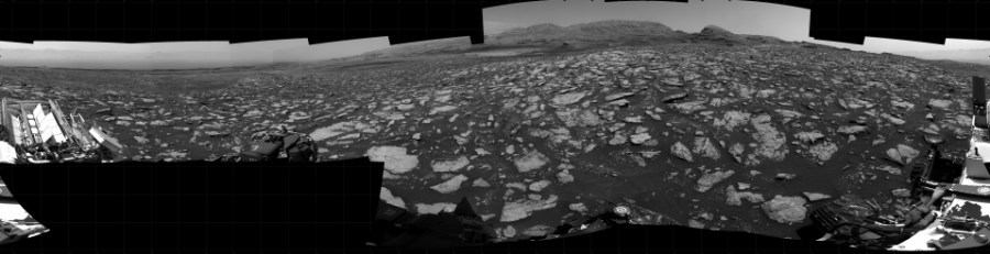 Sol 3022: Right Navigation Camera, Cylindrical Projection - NASA Science