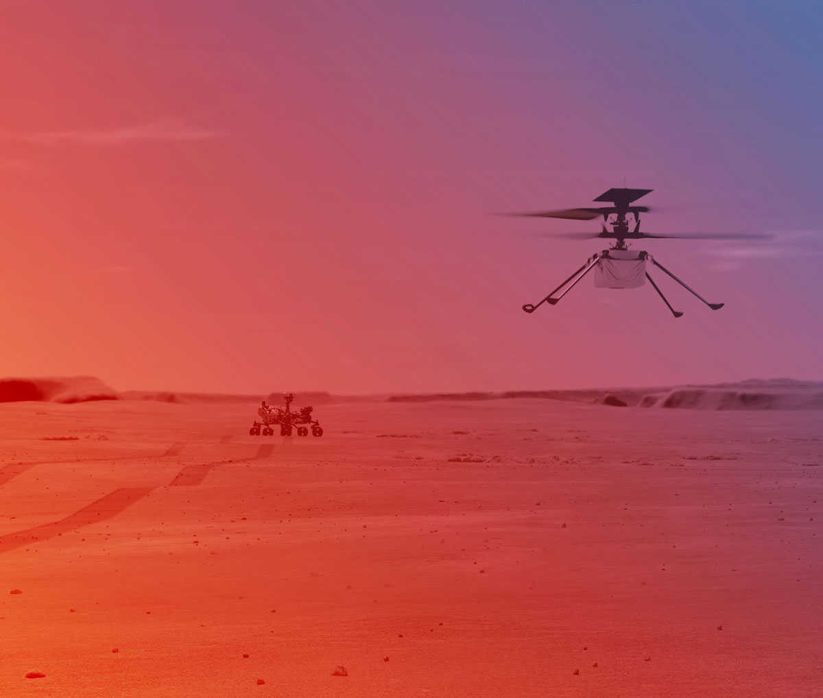 Ingenuity Helicopter on Mars (Illustration) - NASA Science