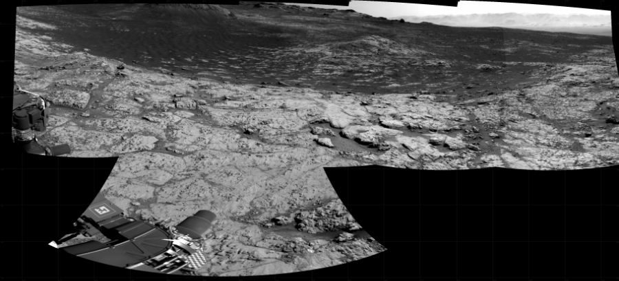 Sol 3136: Right Navigation Camera, Cylindrical Projection - NASA Science