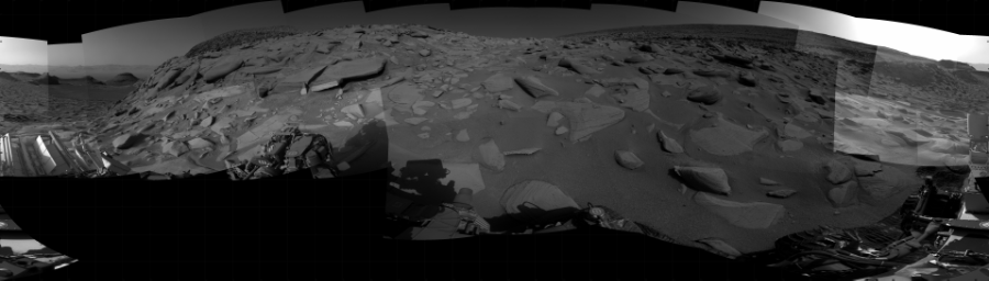 Sol 3796: Right Navigation Camera, Cylindrical Projection - NASA Science