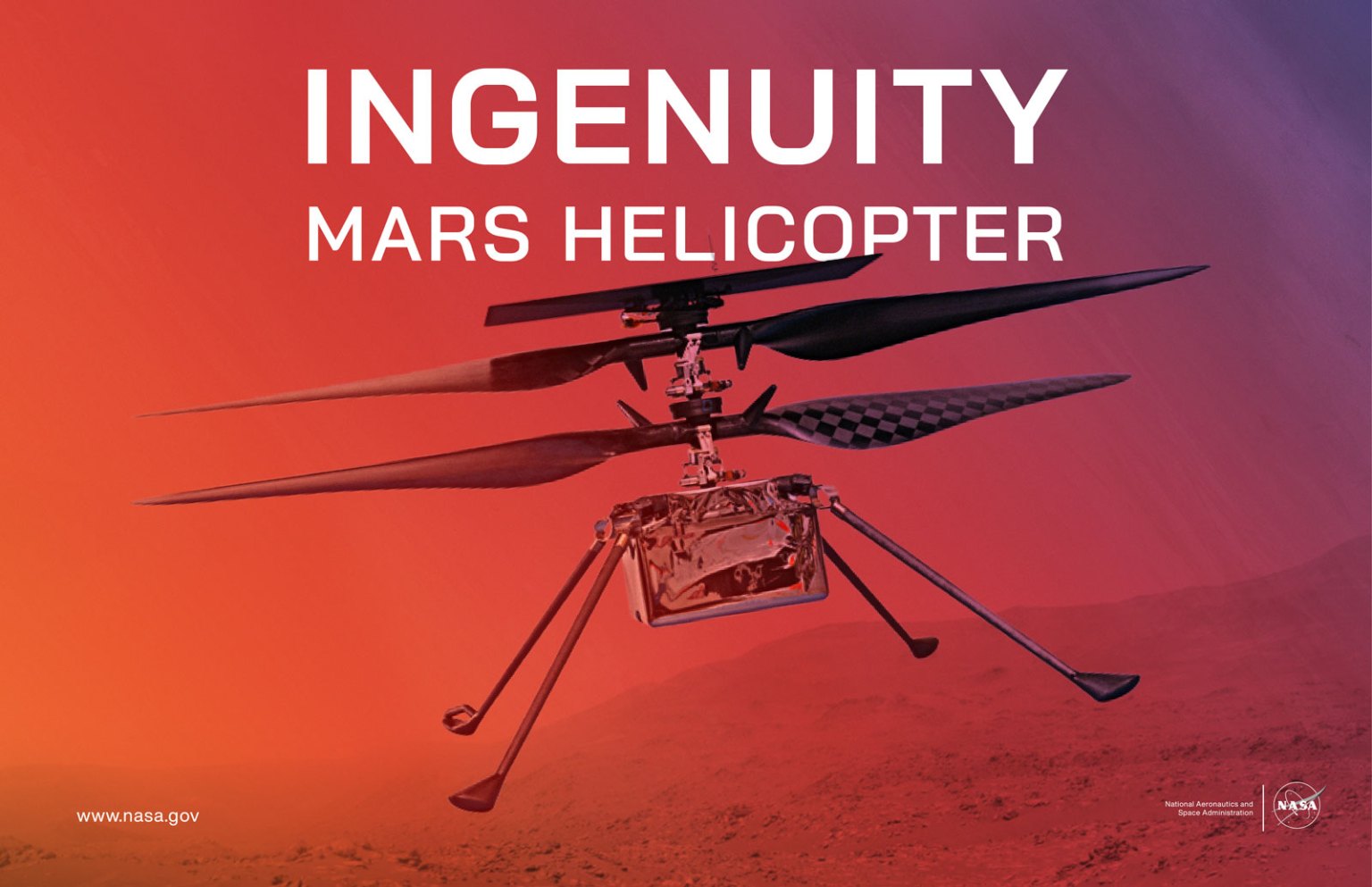 Ingenuity Mars Helicopter Poster - NASA Science