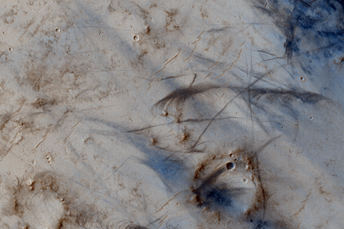 Dust-Devil Tracks in Southern Schiaparelli Basin - NASA Science
