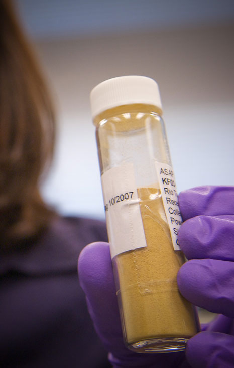 Scientist Jennifer Eigenbrode using a soil simulant for testing - NASA ...