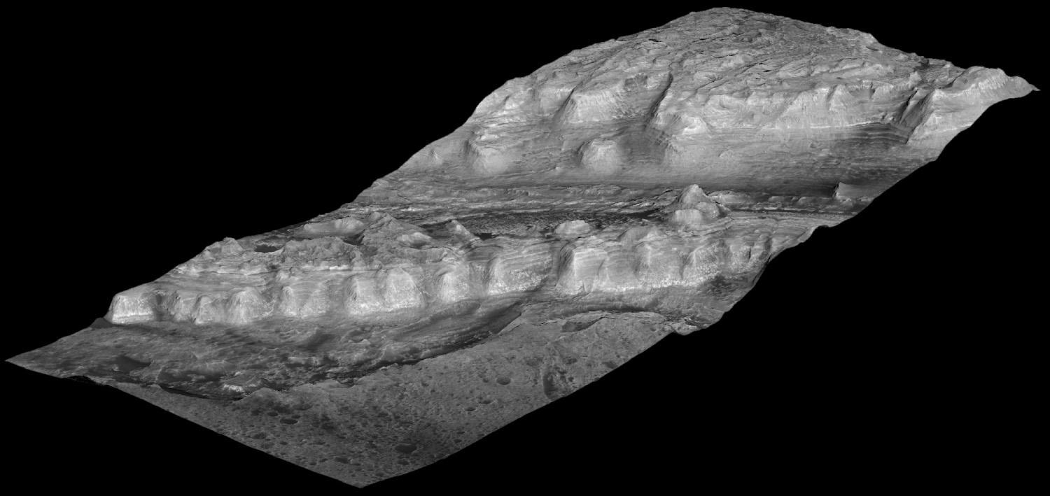 Perspective View of Layered Mound in Gale Crater, Mars - NASA Science