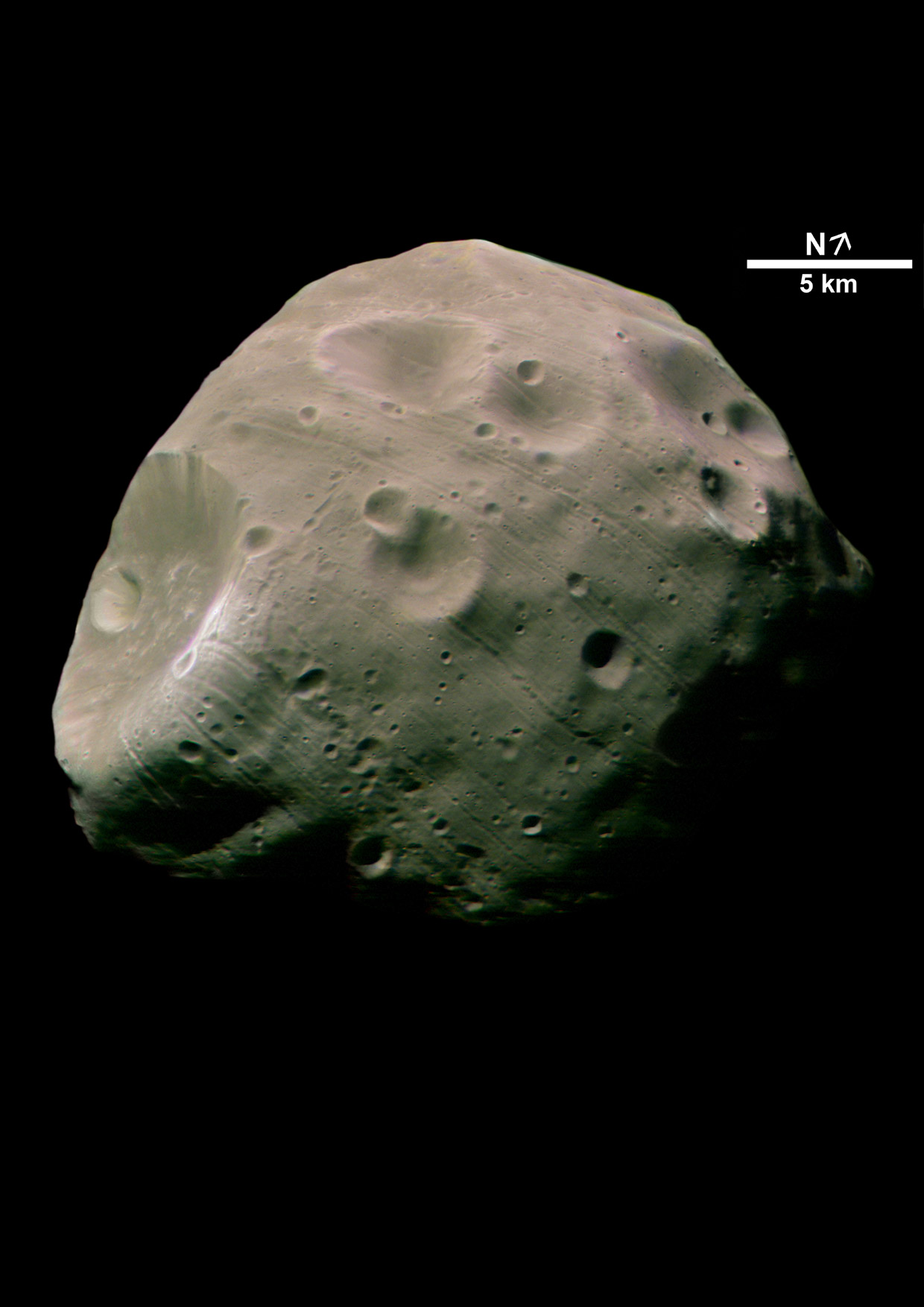 Phobos in Color, Close-up - NASA Science