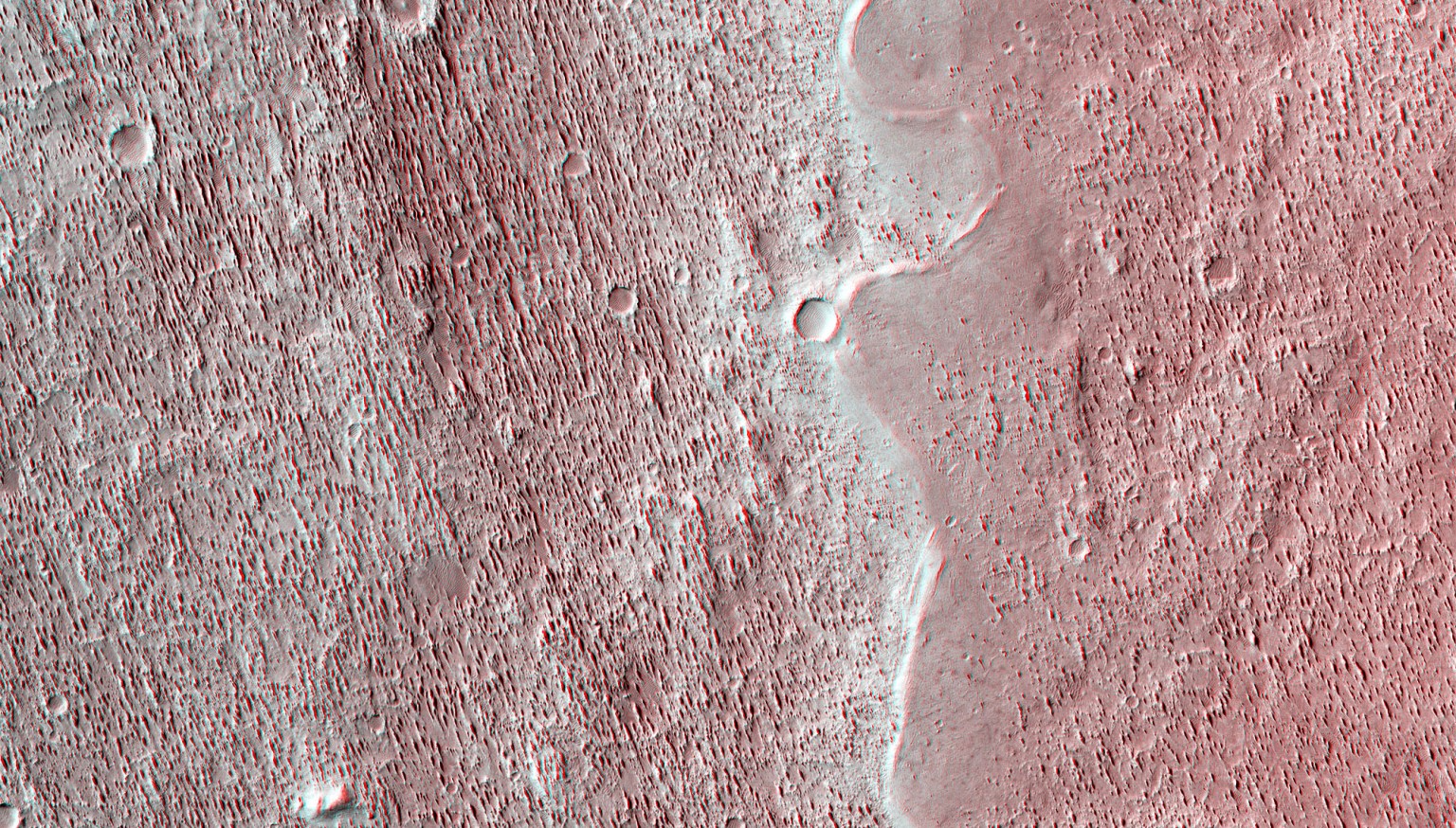 Sinuous Ridge in the Aeolis Region (3-D) - NASA Science