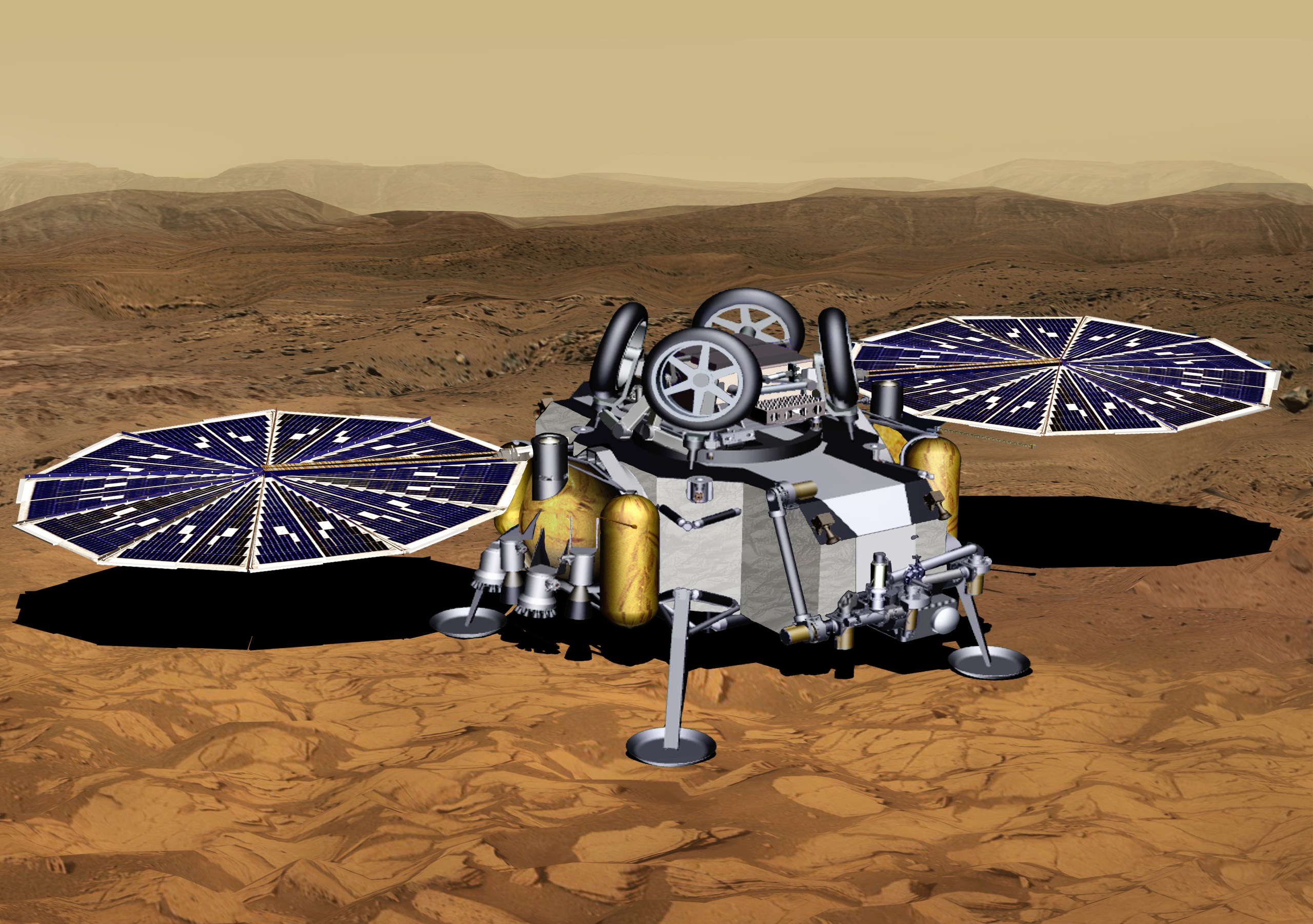Mars Sample Return Lander With Solar Panels Deployed (Artist's Concept ...