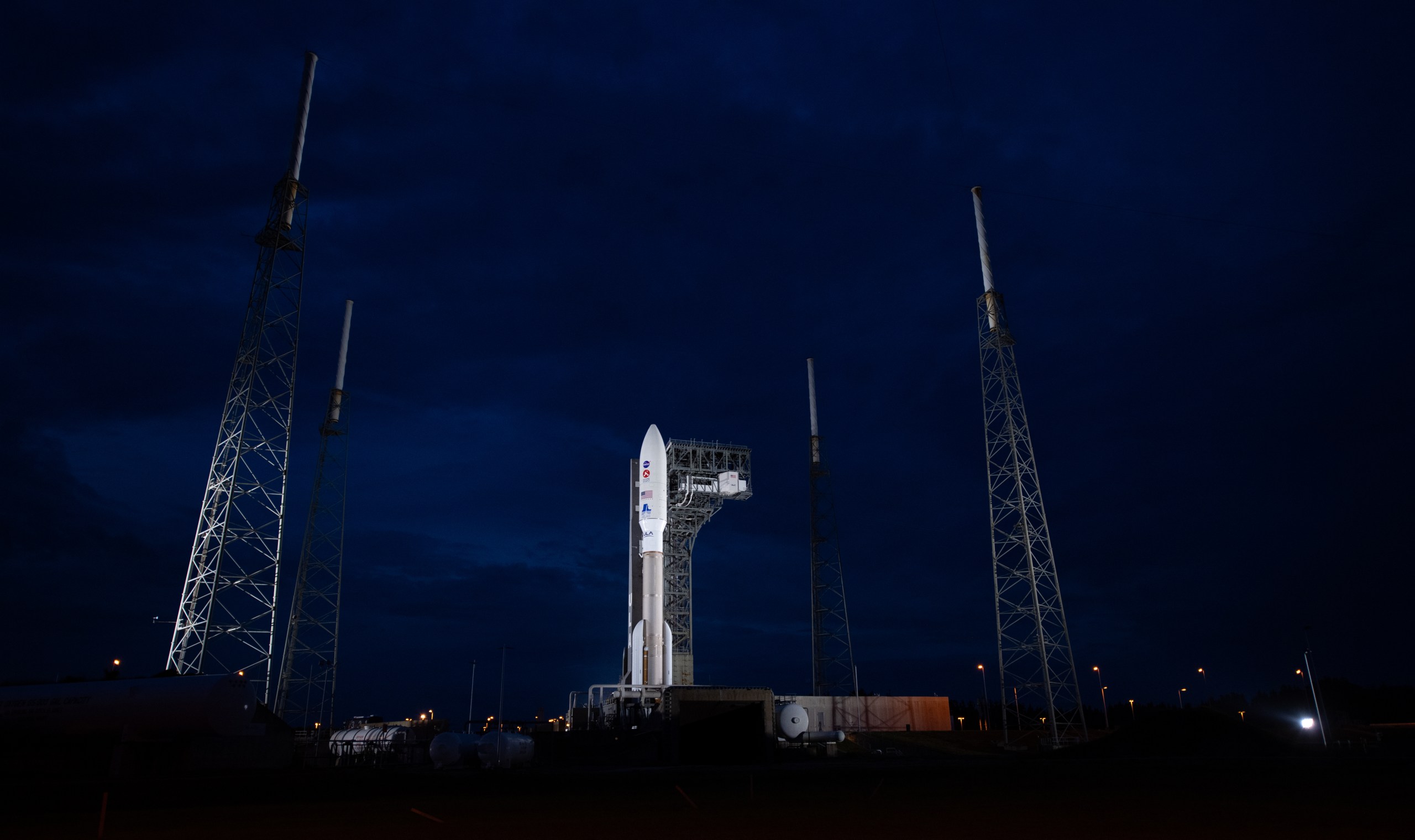 Atlas V Illuminated Before Perseverance Launch - NASA Science