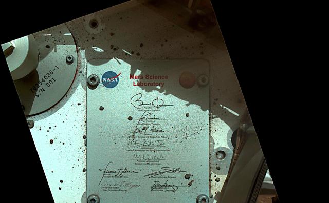 President's Signature Onboard Curiosity - NASA Science