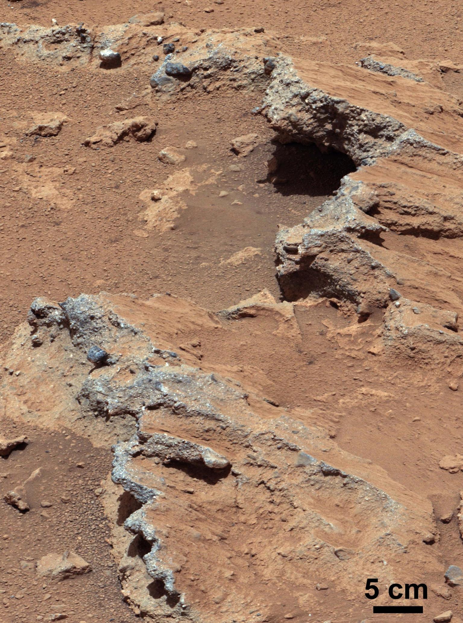 Remnants of Ancient Streambed on Mars (White-Balanced View) - NASA Science