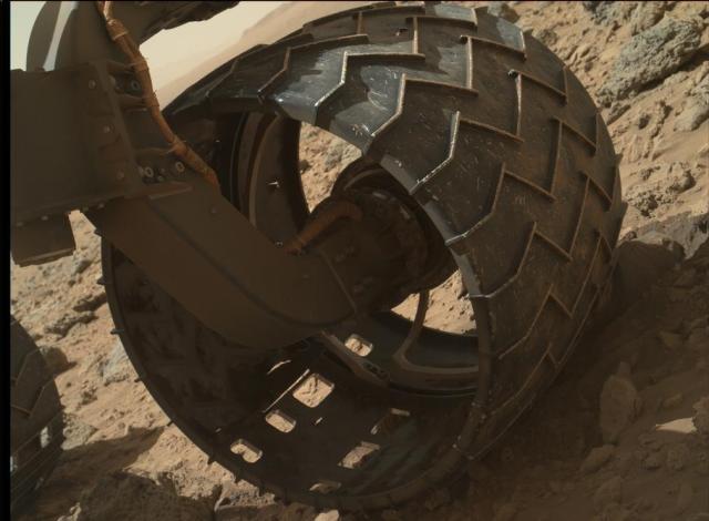 Left-Front Wheel of Curiosity Rover, Approaching Three Miles - NASA Science