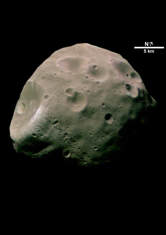 Phobos in Color, Close-up - NASA Science