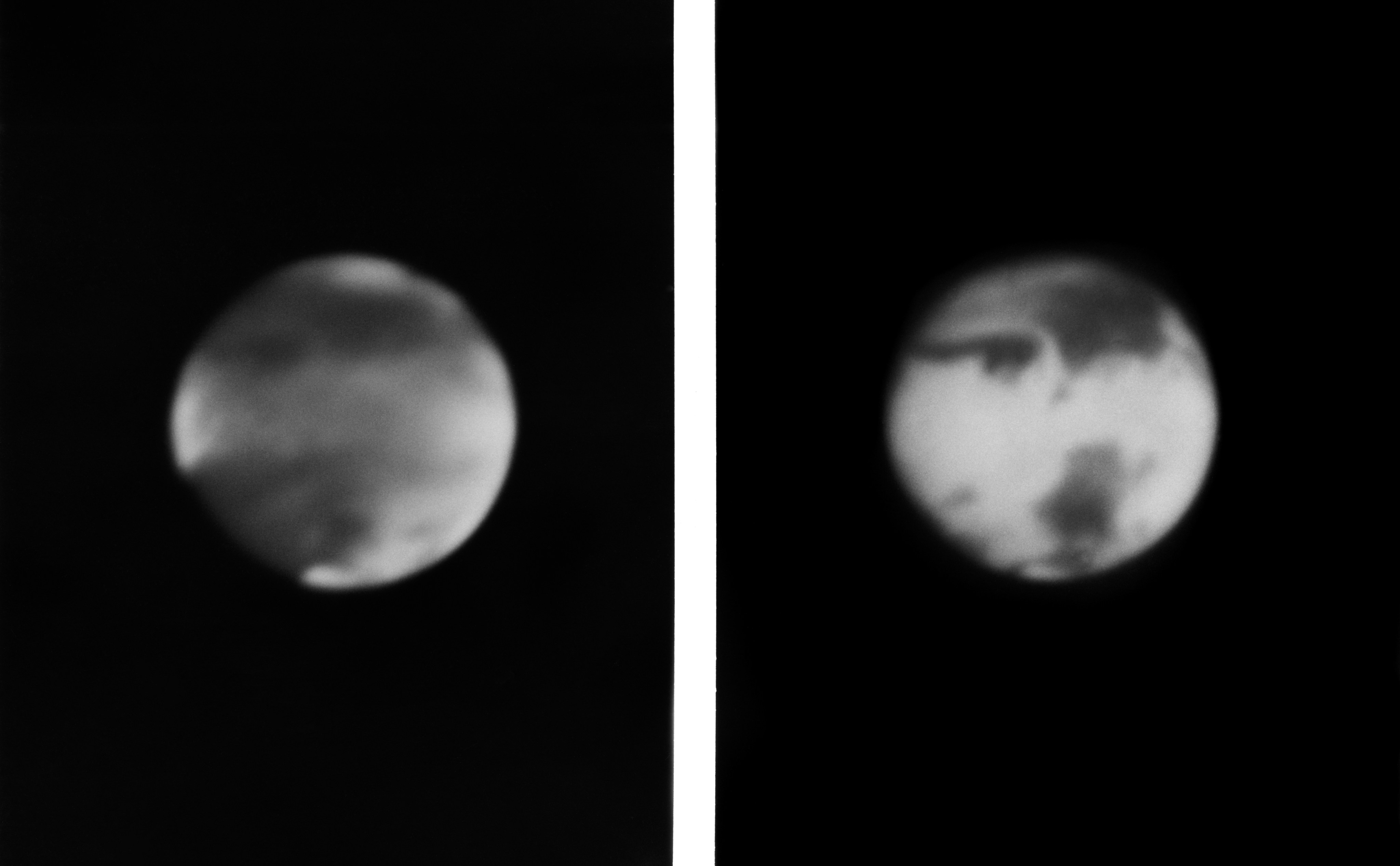 Planet Mars, as seen through the Palomar Observatory 200-Inch Telescope ...