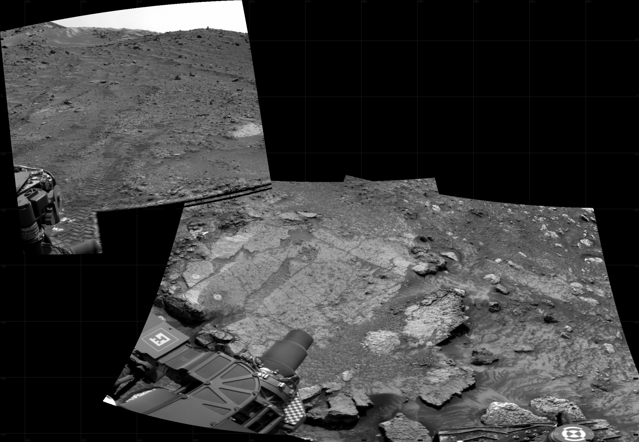 Sol 4210: Right Navigation Camera, Cylindrical Projection - NASA Science